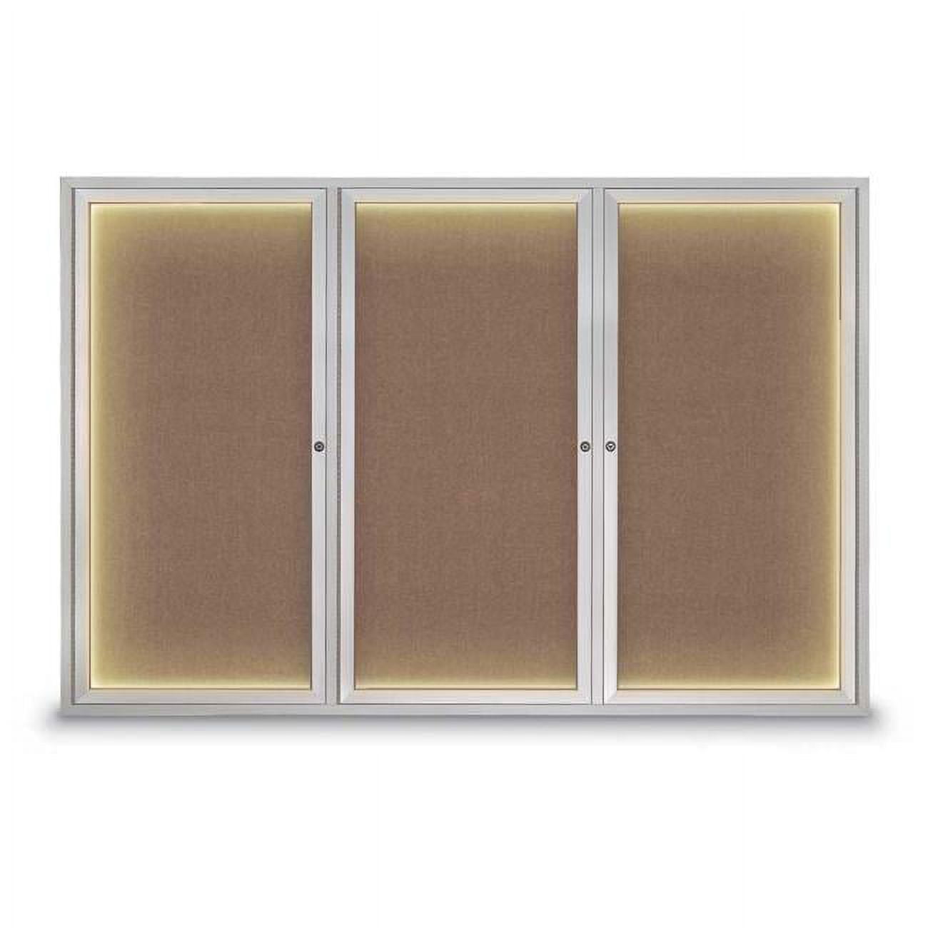 72 x 48 in. Triple Door Traditional Indoor with Illumination Enclosed ...