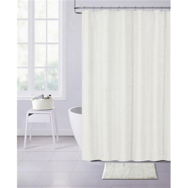 72 x 70 x 1 in. Pearl White Soft Textured Shower Curtain - Walmart.com