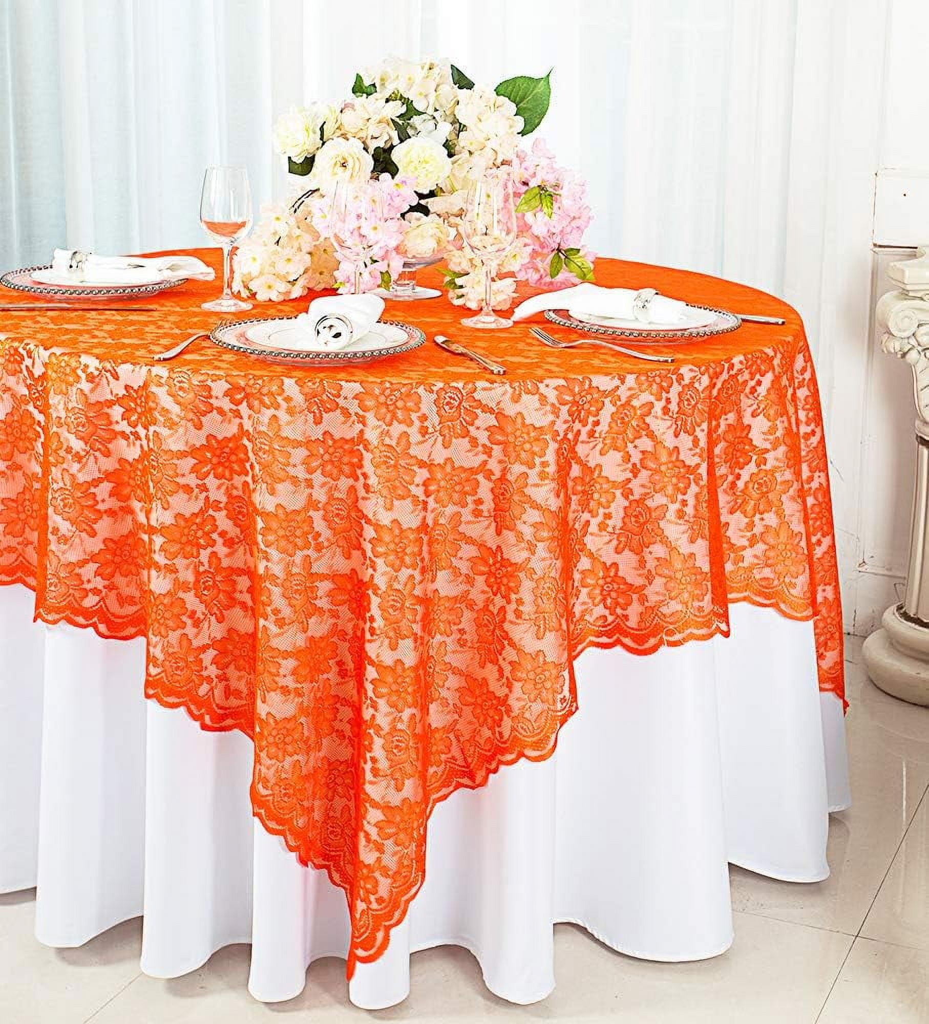 72 in x 72 in Lace Table Overlays, Lace Tablecloths Square, Lace Table ...