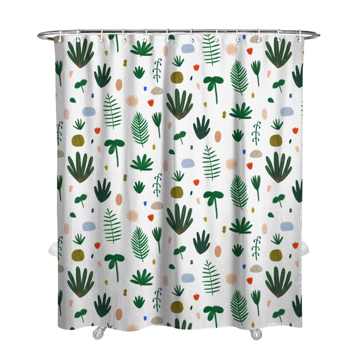 72" x 84" Colorful Bloom Shower Curtain Watercolor Flower Print ...