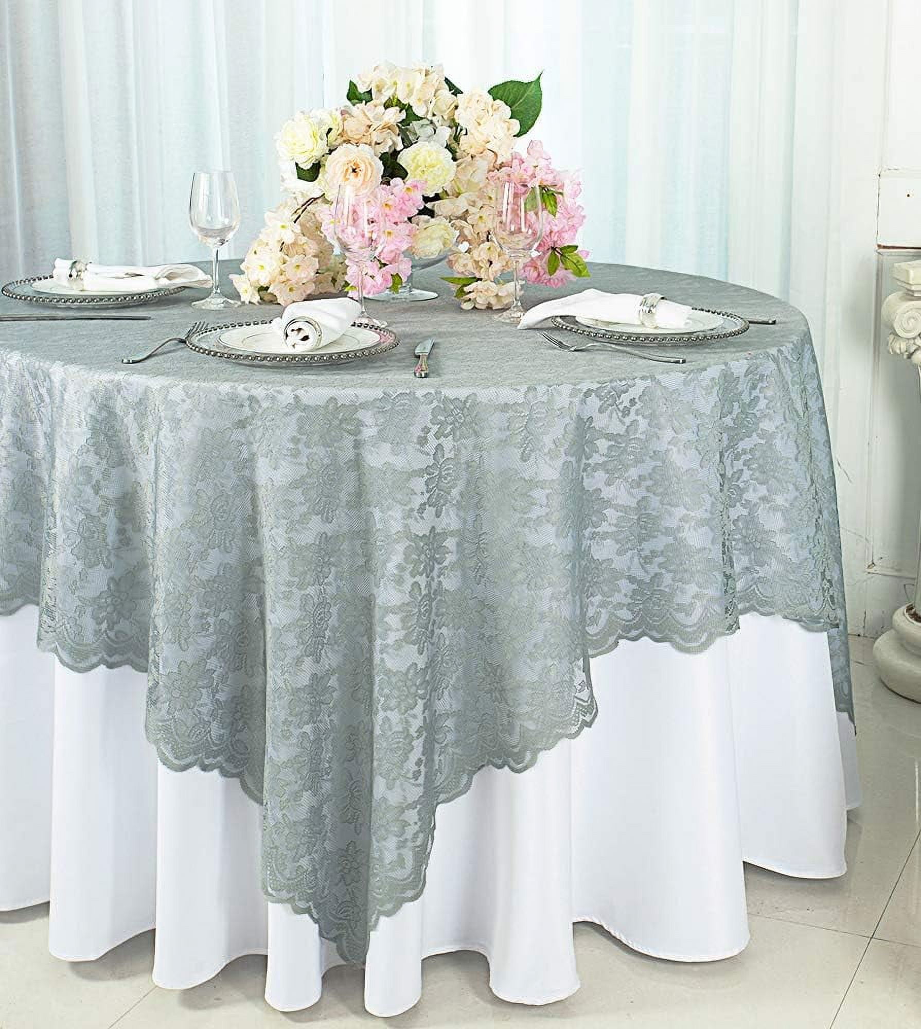 72 in x 72 in Lace Table Overlays, Lace Tablecloths Square, Lace Table ...