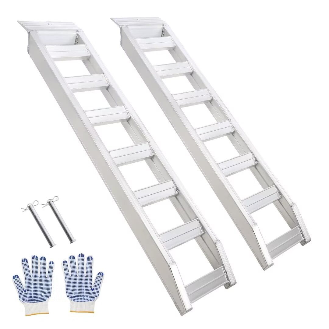 72"x15" Folding Ramps, Aluminum Alloy Loading Ramps with Treads,Loading ...