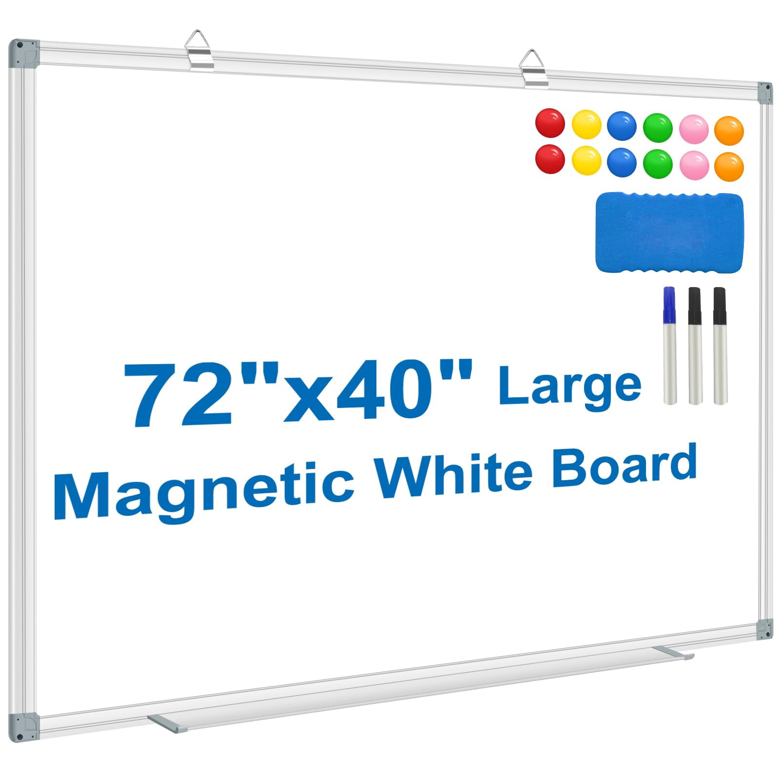 72"x40" for wall Magnetic Dry Erase Whiteboard Aluminum Frame Wall ...