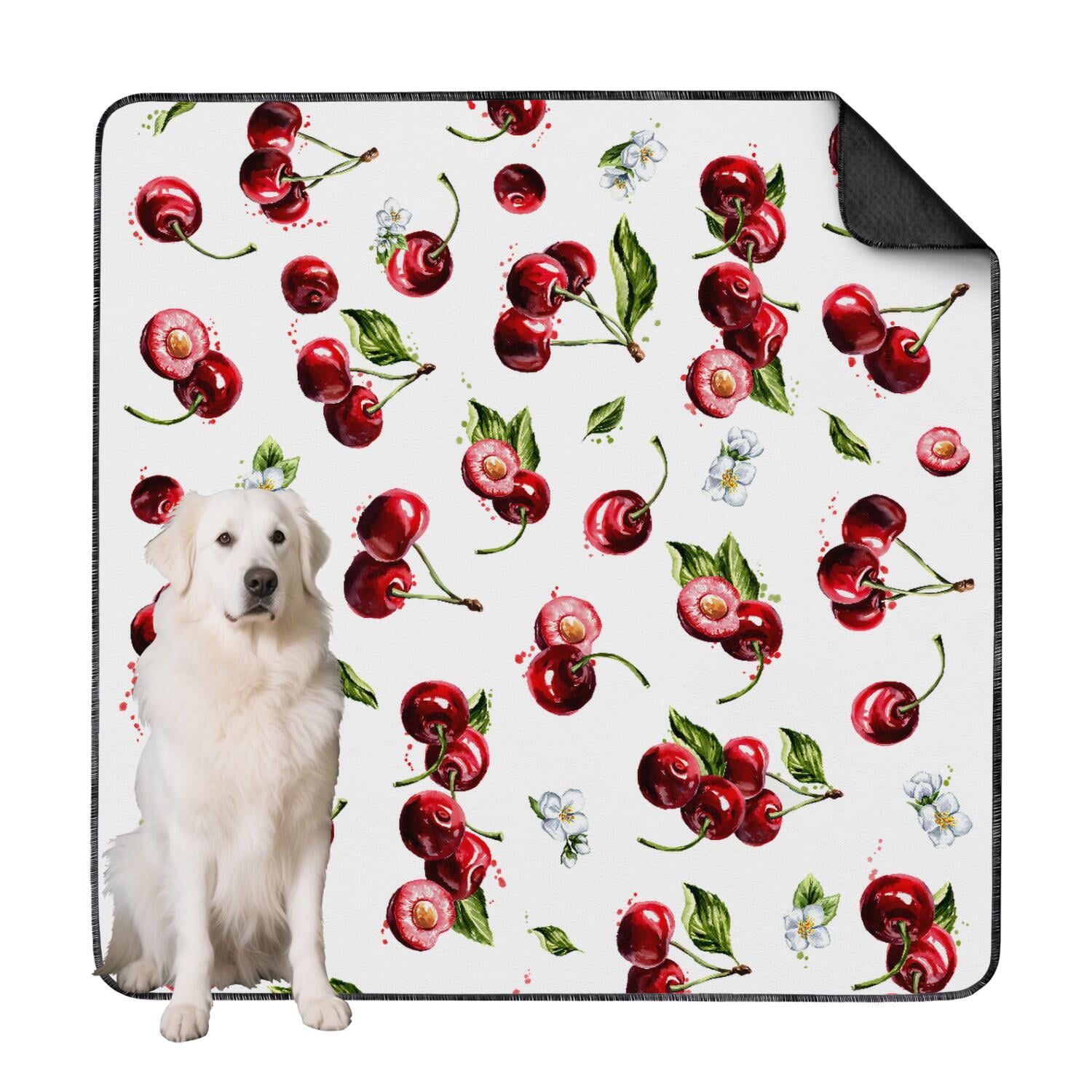 72"x72" Extra Large Fruit Design Washable Dog Pee Pads, Reusable Puppy ...