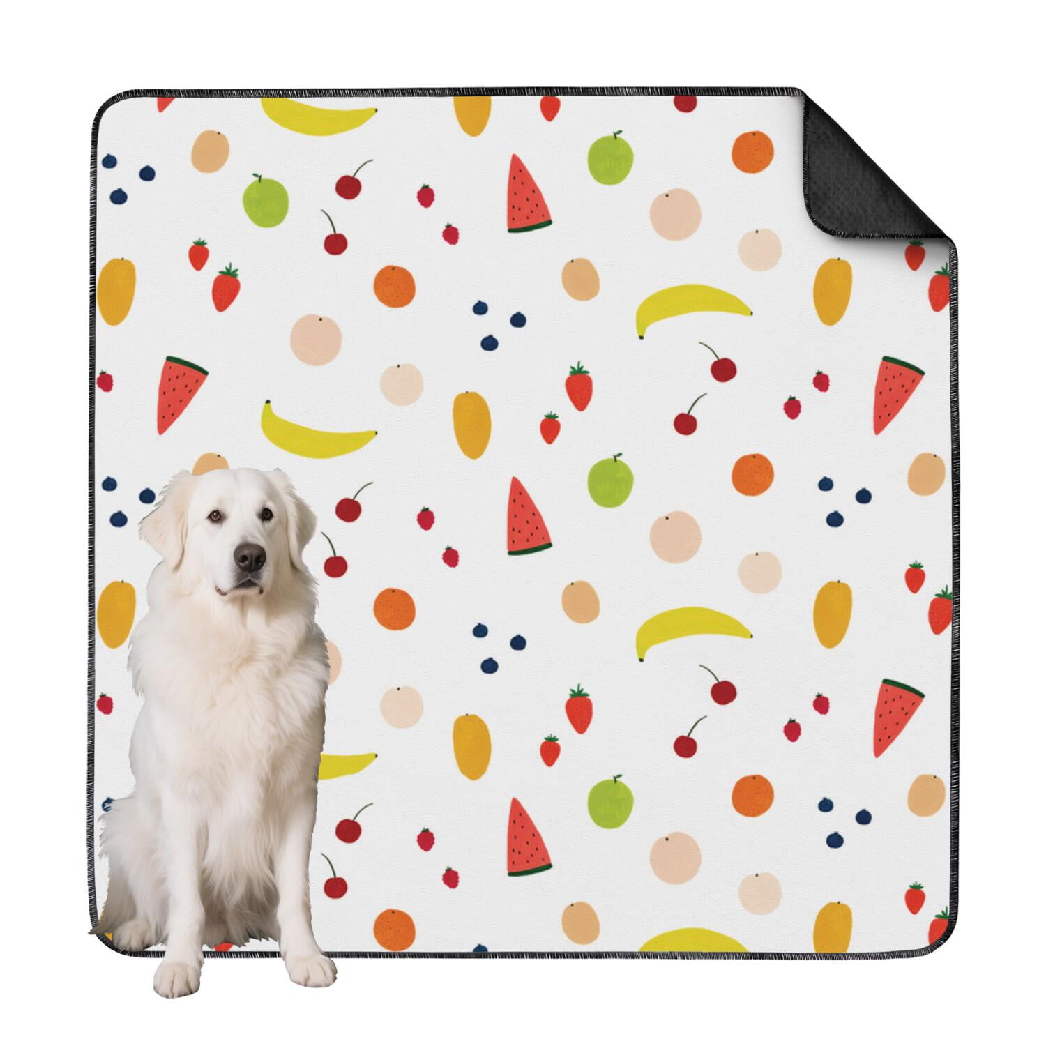 72"x72" Extra Large Premium Fruit Washable Pee Pads, Reusable Dog Pee ...