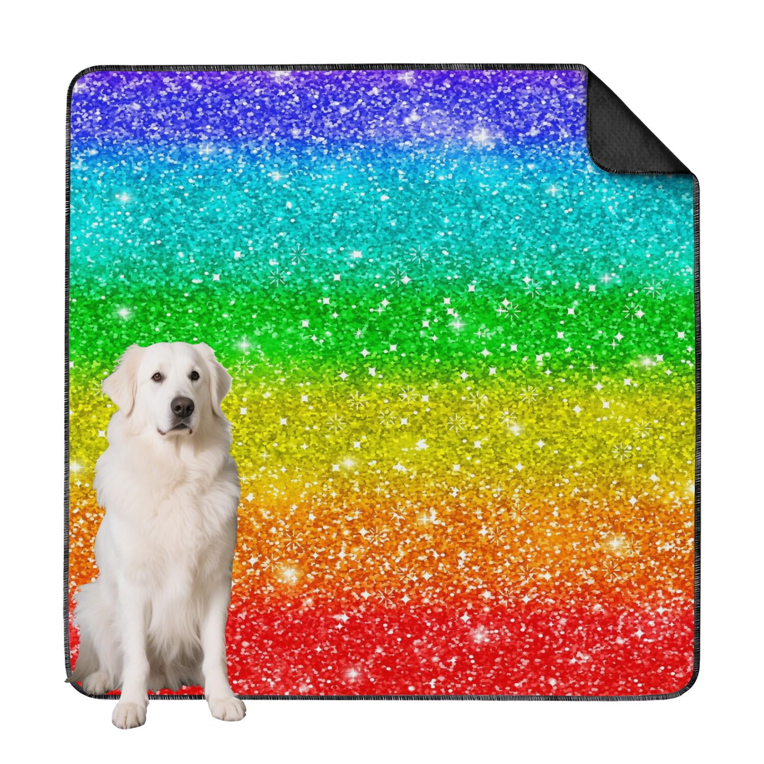 72"x72" Large Washable Dog Pee Pads, Geometric & Leopard Print Reusable ...