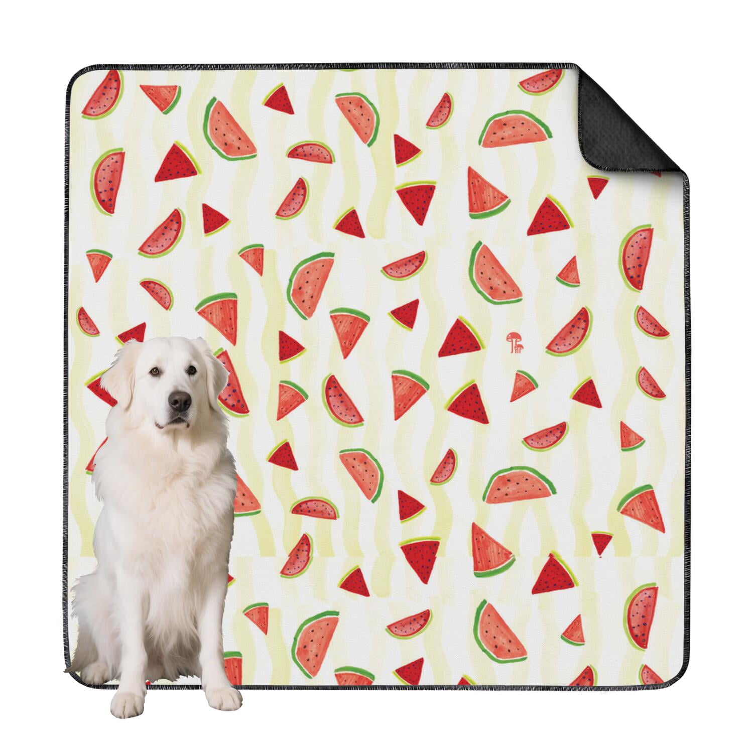 72"x72" Premium Washable Dog Pee Pads Fruit Patterns, Reusable Potty ...