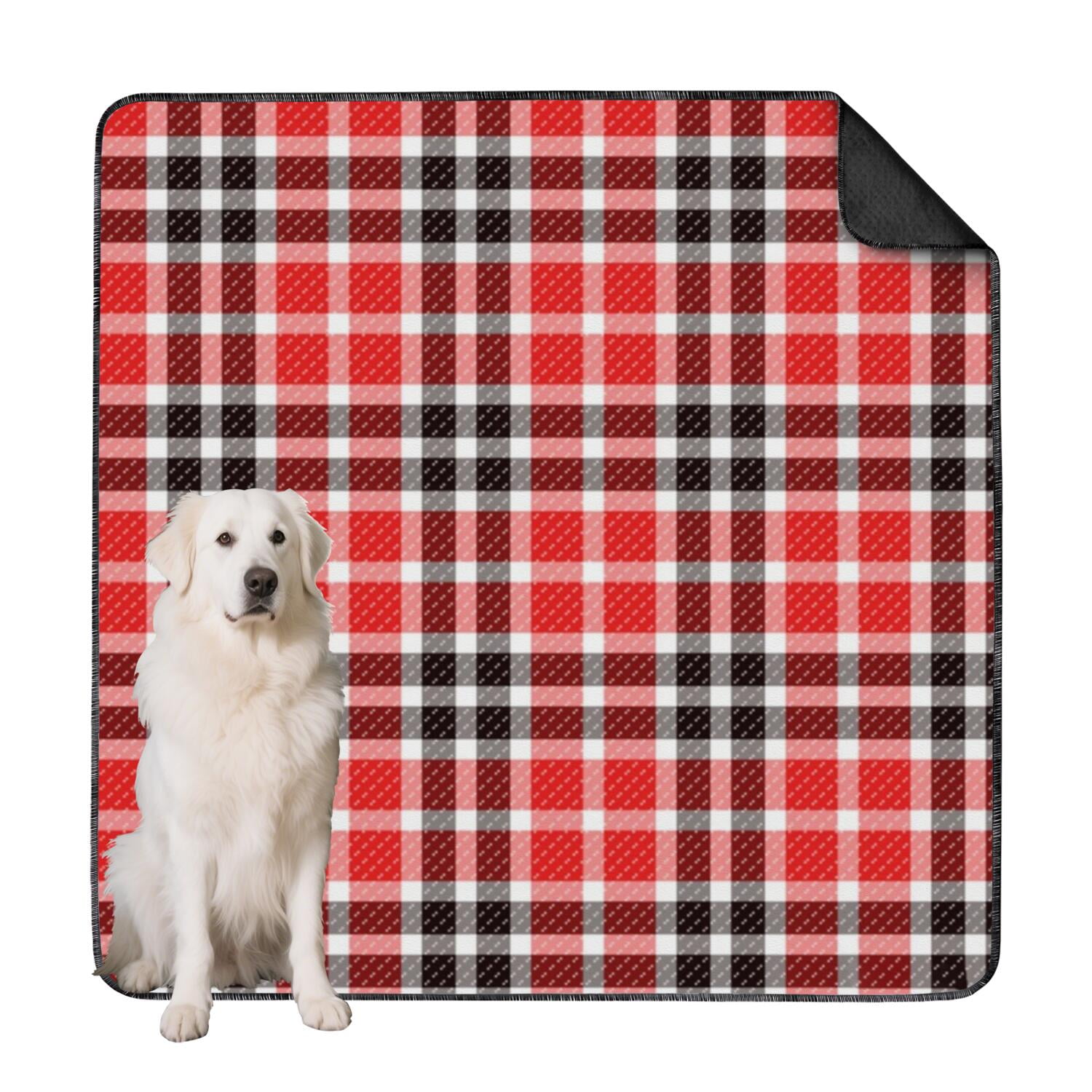 72"x72" Reusable Indoor Dog Potty Pads, Leopard & Geometric Washable ...