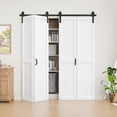 72"x84"(2 Sets of 36") No Assembly Panels, Bi-fold Barn Door White ...