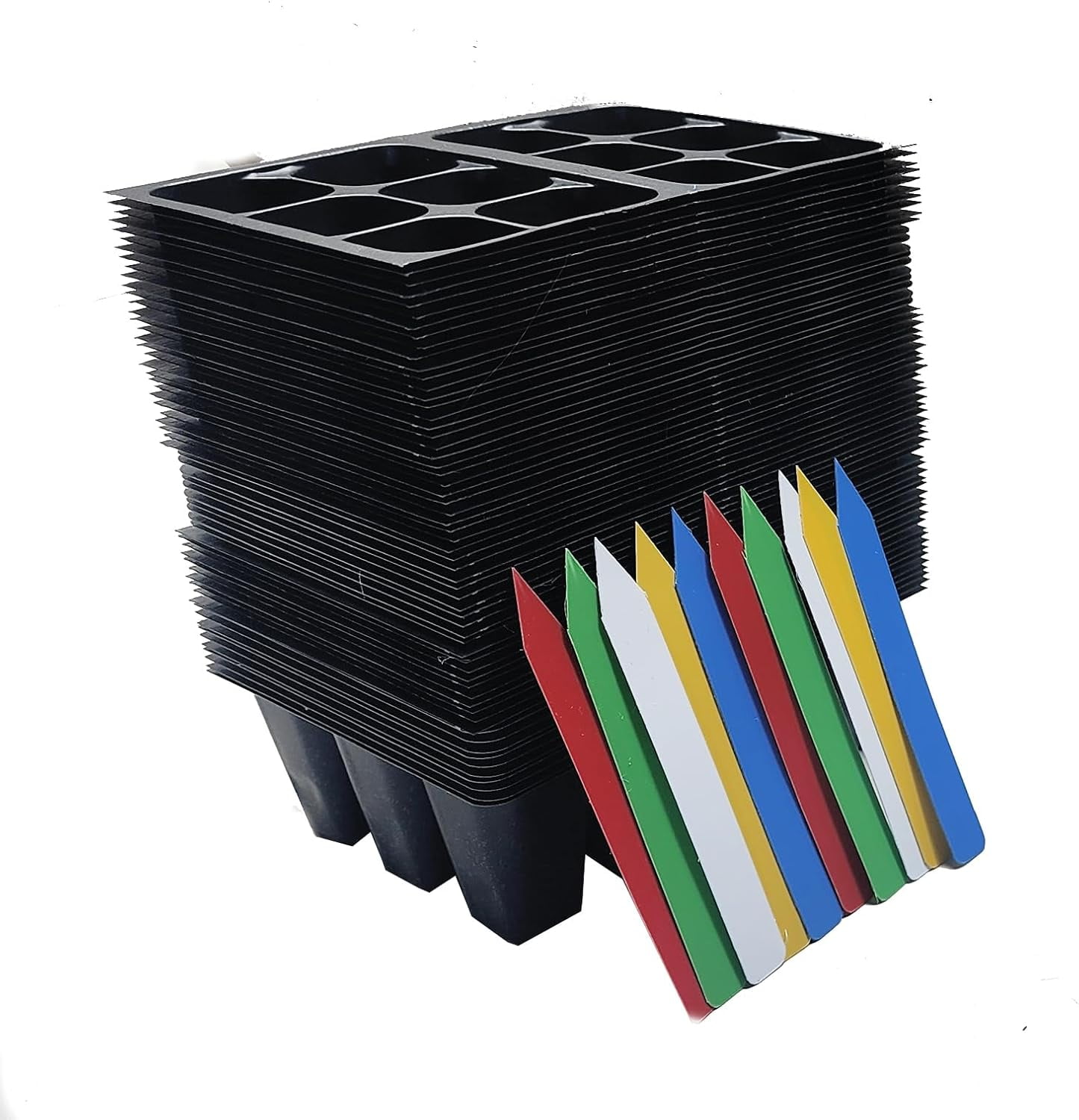 720 Cells Seedling Starter Trays 120 Trays; 6-Cells Per Tray Plus 10 ...