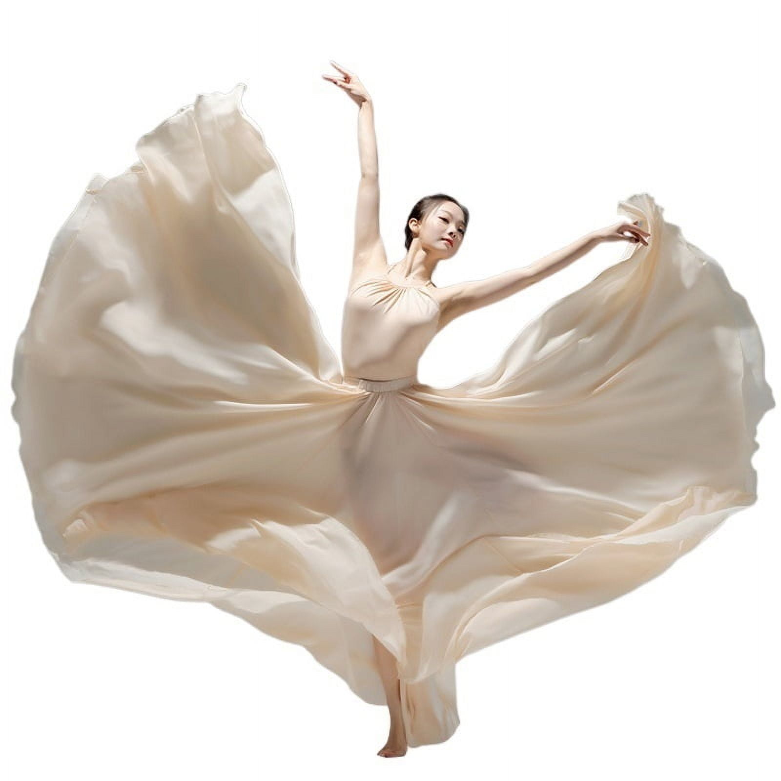 720 Degree Chiffon Skirt Ballet Dance Women Long Skirts Dancer Practice ...