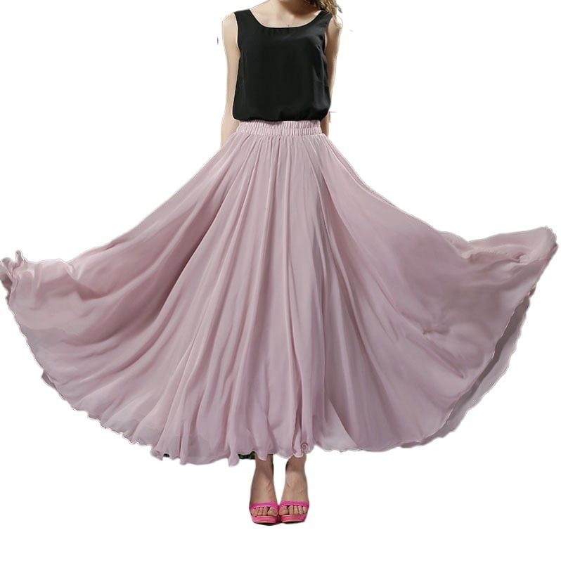 720 Degree Chiffon Skirt Ballet Dance Women Long Skirts Dancer Practice ...