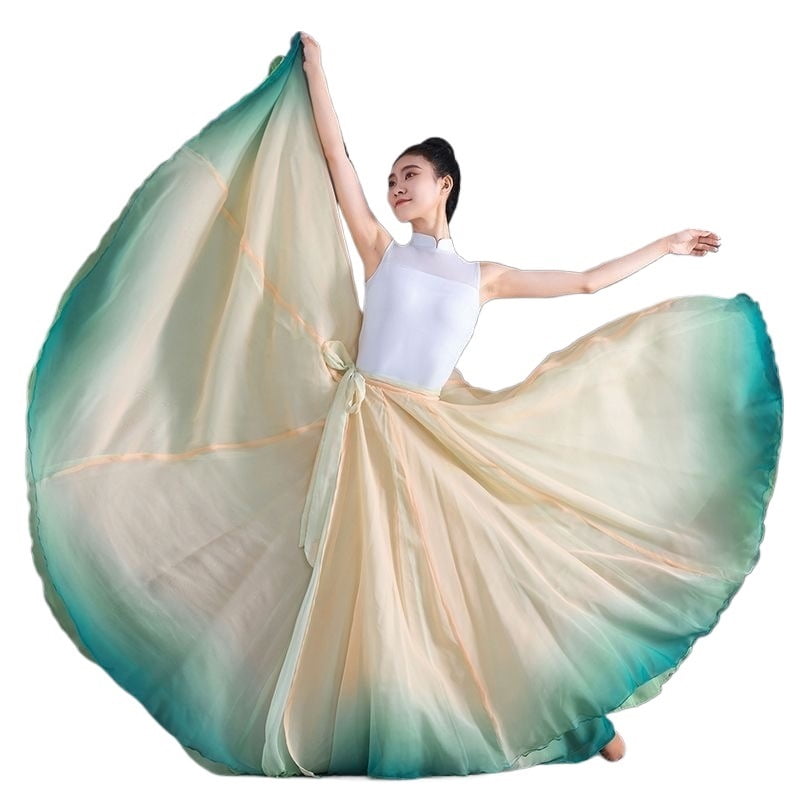 720 Degree Dance Performer Gradient Lace-up Fairy Skirts Women Cosplay ...