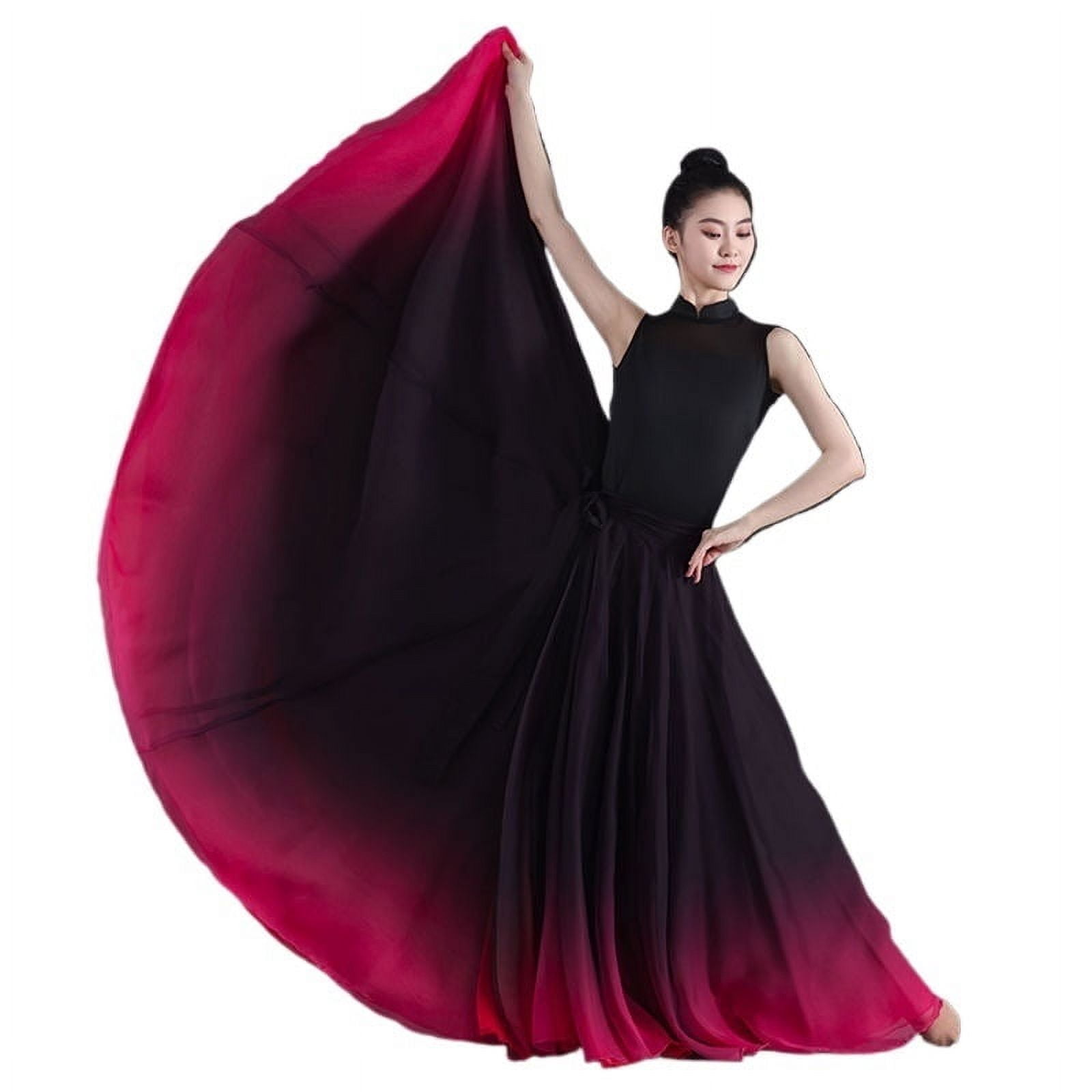 720 Degree Dance Performer Gradient Lace-up Fairy Skirts Women Cosplay ...