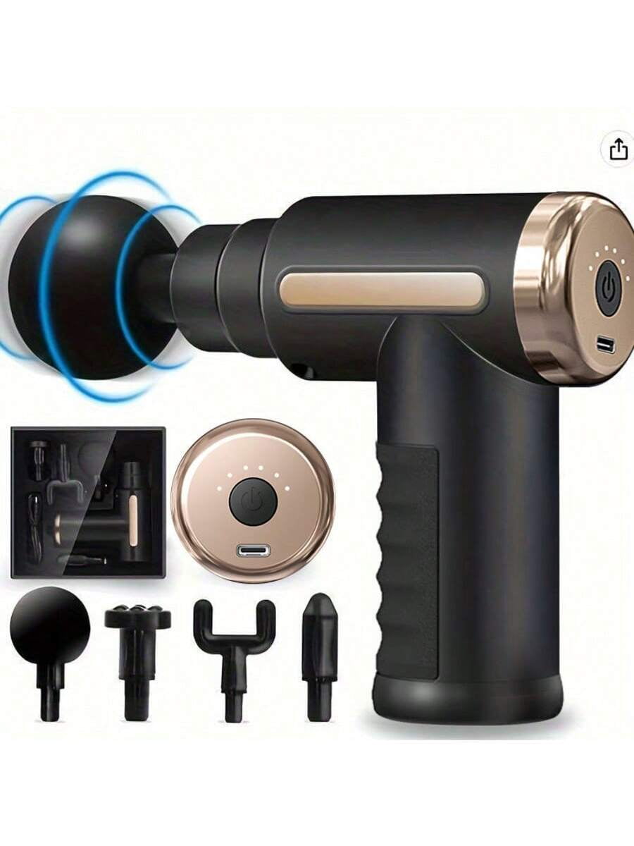 720 Key Fascia Massage Gun, 1200mAh USB Rechargeable, 4 Heads & 6 ...