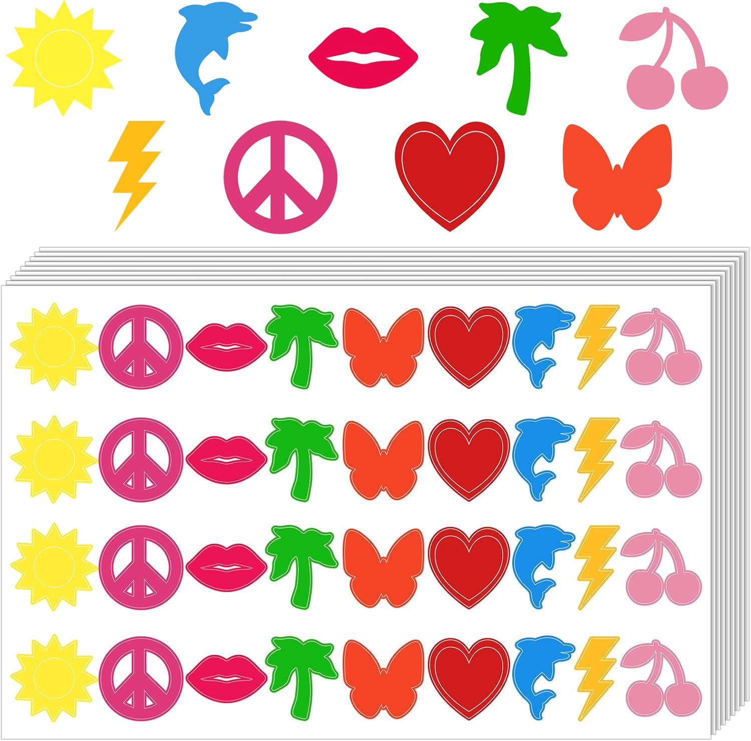 720 Pieces Tanning Sunbathing Stickers Perforated Body Stickers Self ...