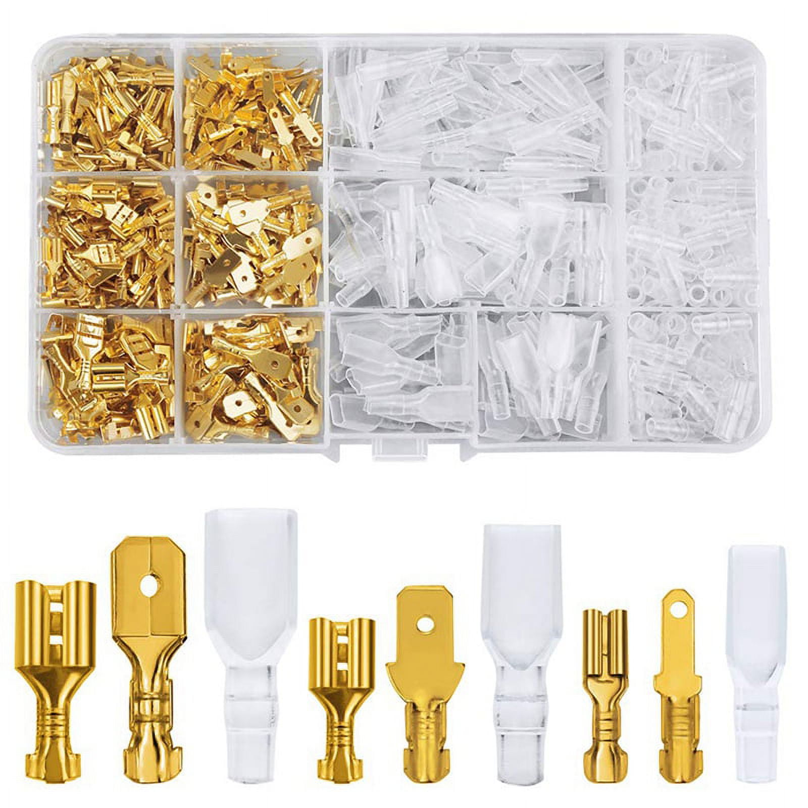 720 Pieces of 2.8 / 4.8 / 6.3mm Male and Female Quick Crimping Terminal ...