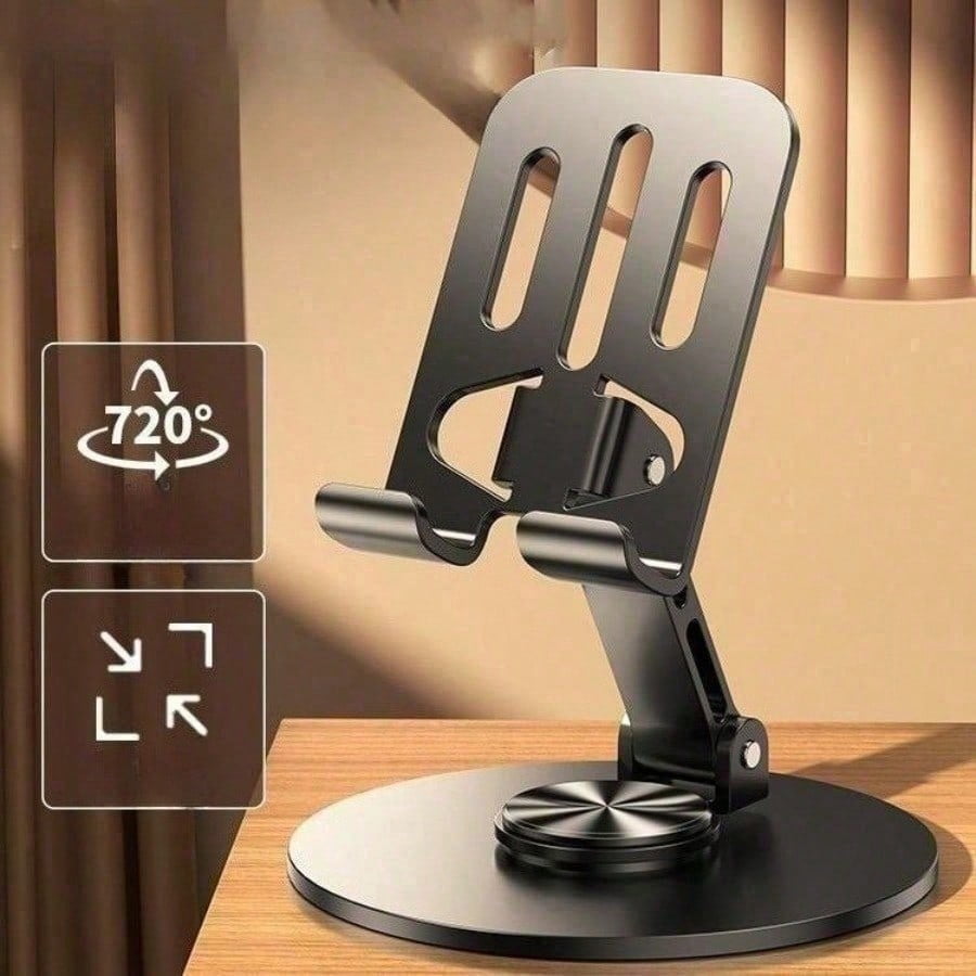 720° Rotating Metal Phone & Tablet Stand - Foldable Adjustable Desktop ...