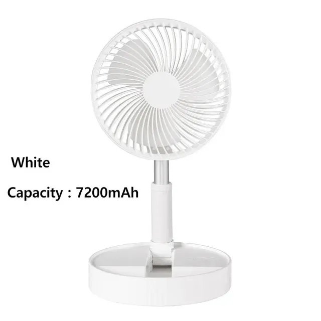 7200mAh Telescopic Folding Fan Wireless USB Rechargeable Low Noise Fan ...