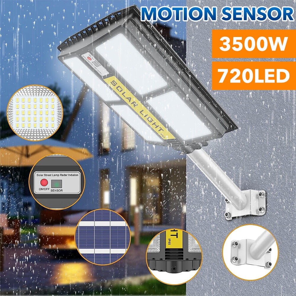 720LED Outdoor Solar Street Light, Waterproof Human Body Sensing Solar ...