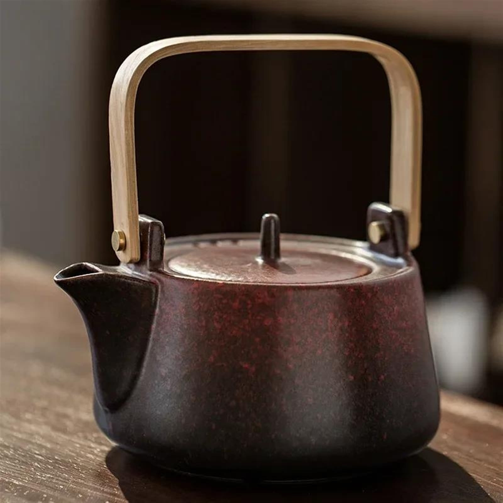 720ML/1000ML Ceramic Boiling Teapot Household Filter Teapot Black ...