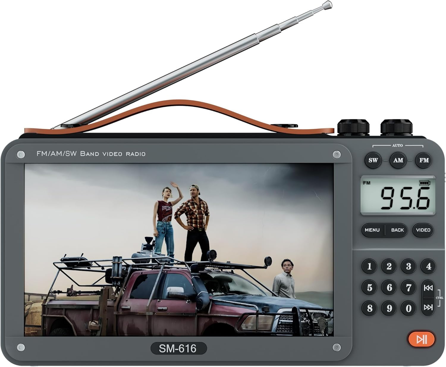 720P 7Inch Screen AM FM Movie Video Radio with Bluetooth Speaker ...