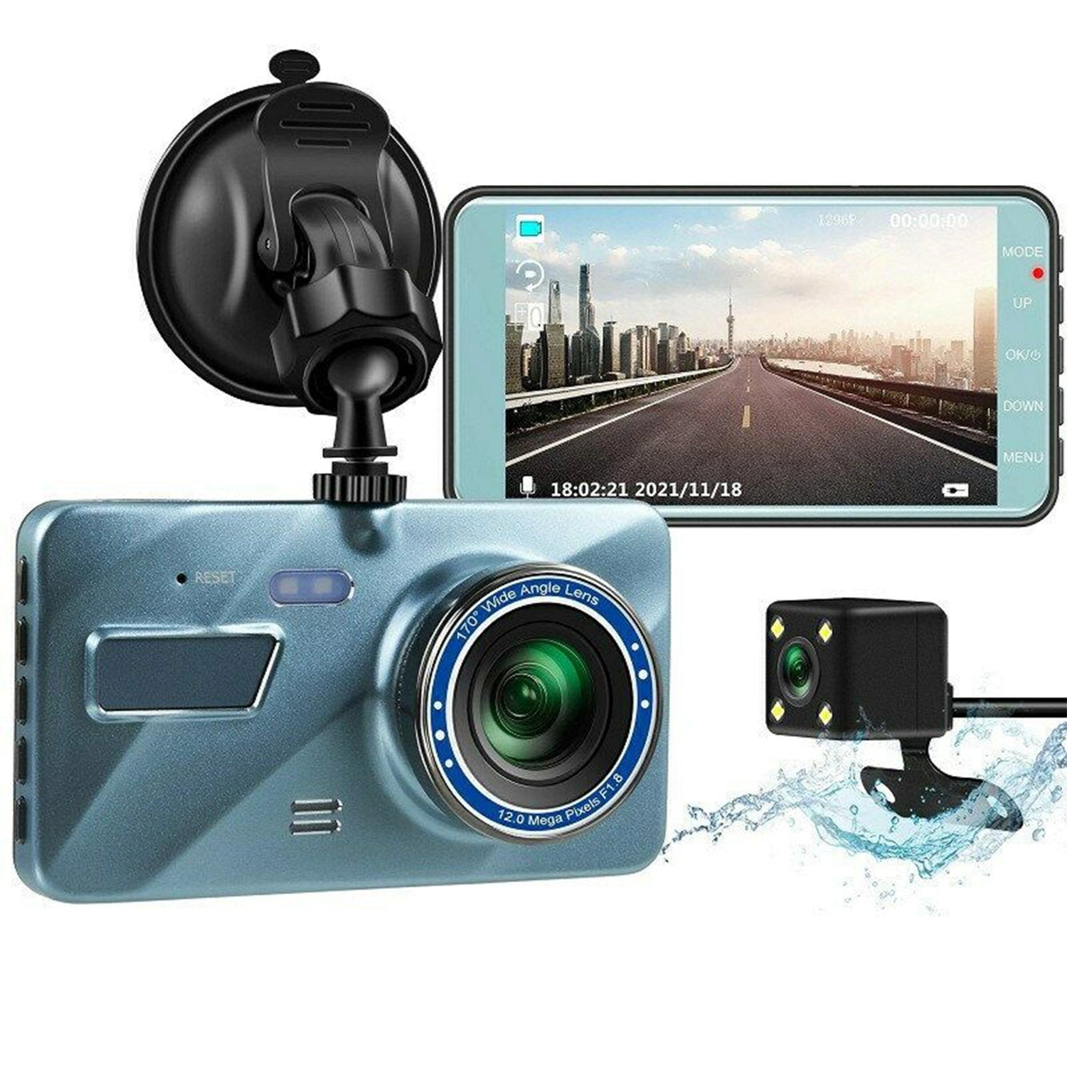 Dual Lens Dash Cam 720P with Looping - Walmart.com