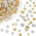 720Pcs 3 Style 2 Colors Iron Rhinestone Spacer Beads for Jewelry Craft ...