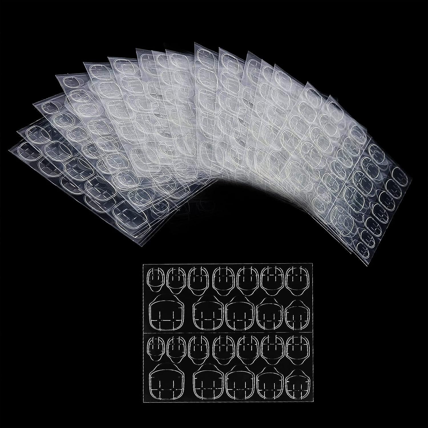 720Pcs False Nails Stickers Double Sided, Double-Side Nail Glue Sticker ...