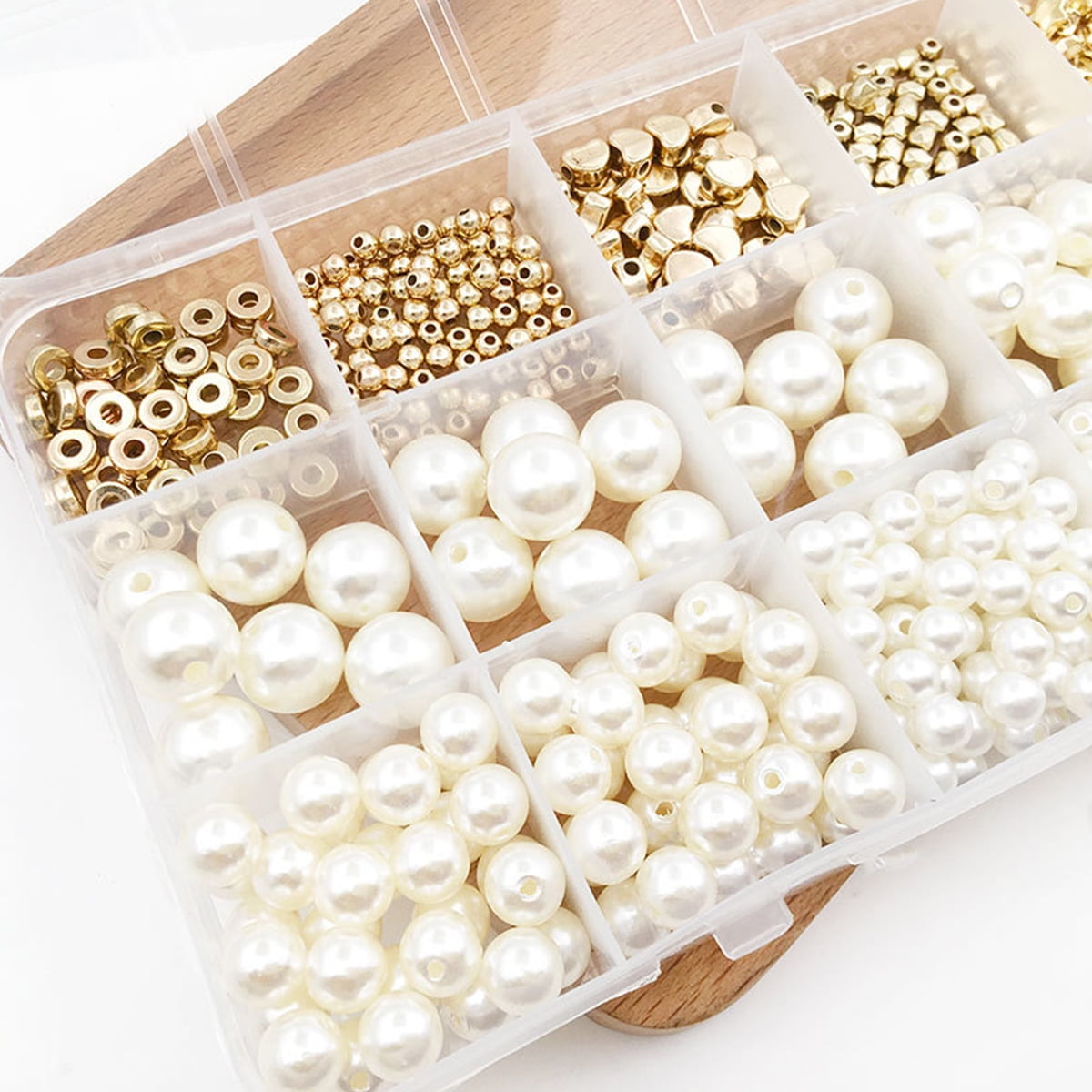 720pcs Spacer Beads Set Assorted DIY Bracelet Pearls Kit Include Pearls ...