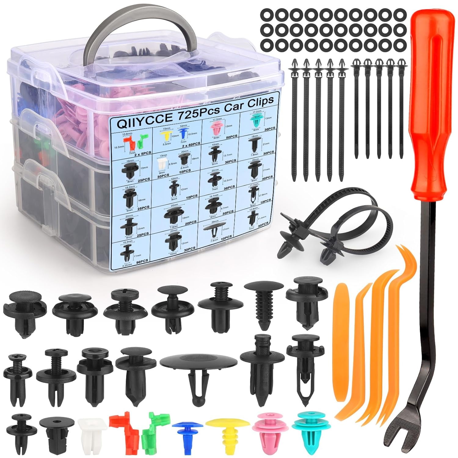 725Pcs Car Push Retainer Clips & Auto Fasteners Assortment - 23 Most ...