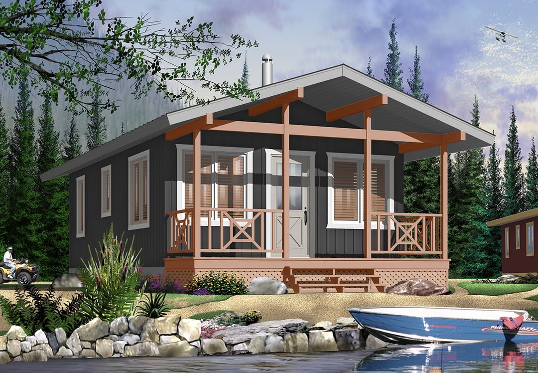 728-1905: Small & affordable Tiny home 2 Bed, 1 Bath Luxury Home Plan ...