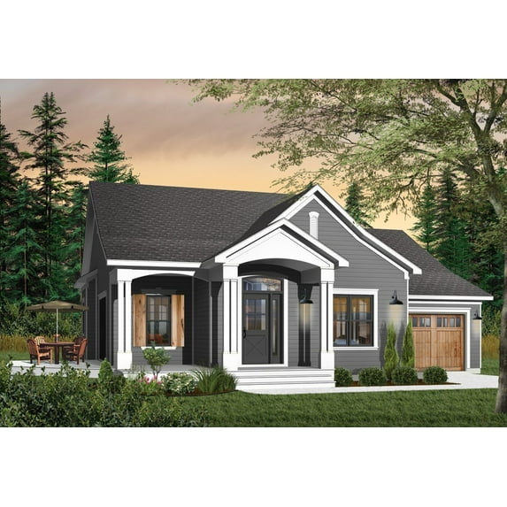 728-3213: Modern Country 2 Bed, 2 Bath Luxury Home Plan, 1452 Sq Ft ...