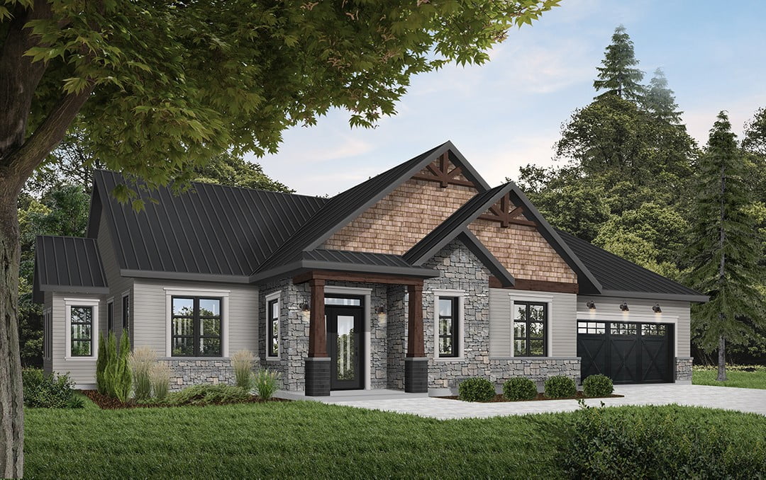 728-32845: Craftsman Cottage 0 Bed, 2 Bath Luxury Home Plan, 1525 Sq Ft ...