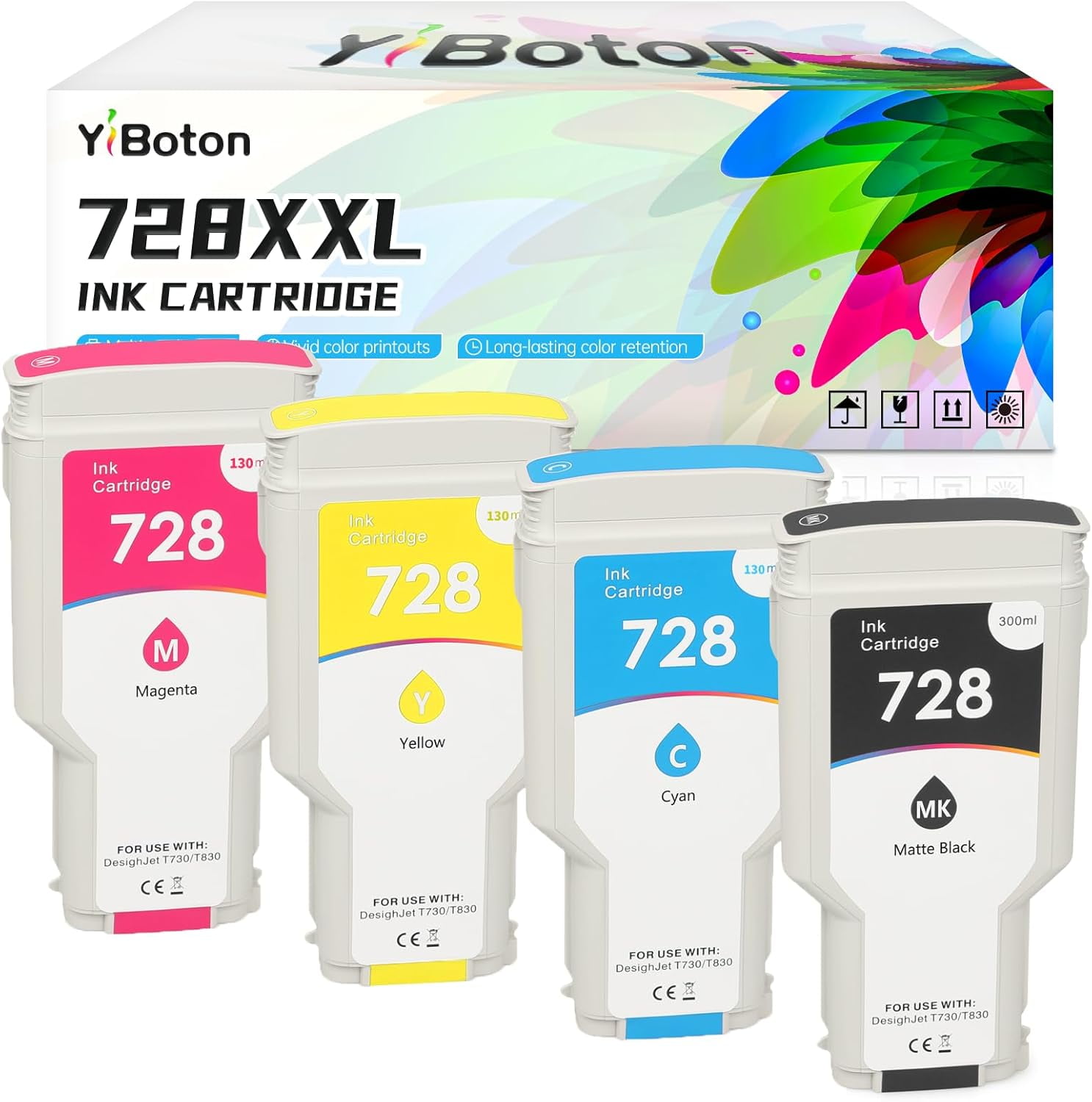 728 Ink Cartridge Compatible 728 Ink Cartridges Replacement for ...