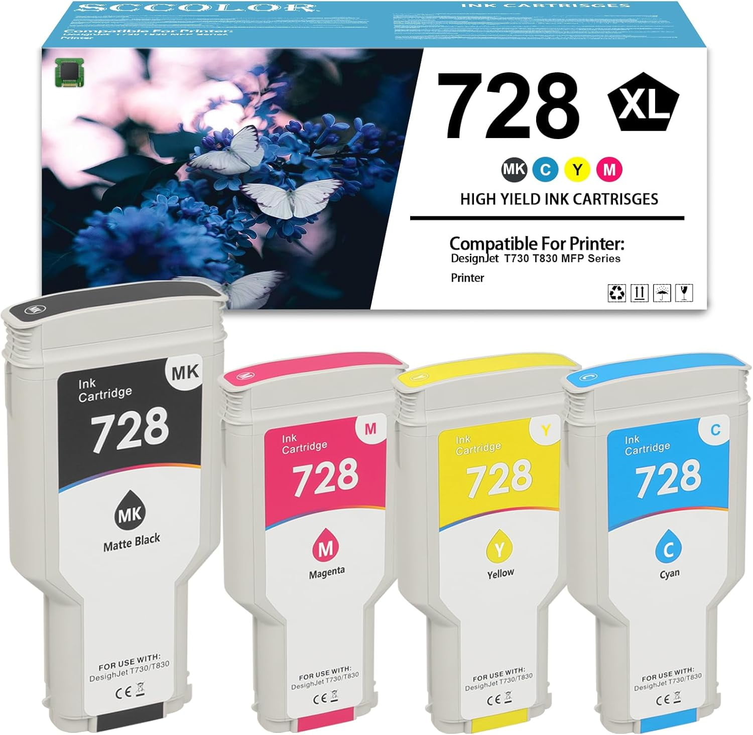 728 Ink Cartridges Compatible for HP 728 Ink Cartridge for F9J68A ...