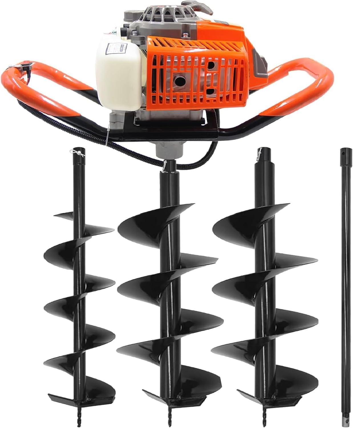 72CC Auger Post Hole Digger, 2 Stroke Gas Powered Earth Post Hole ...