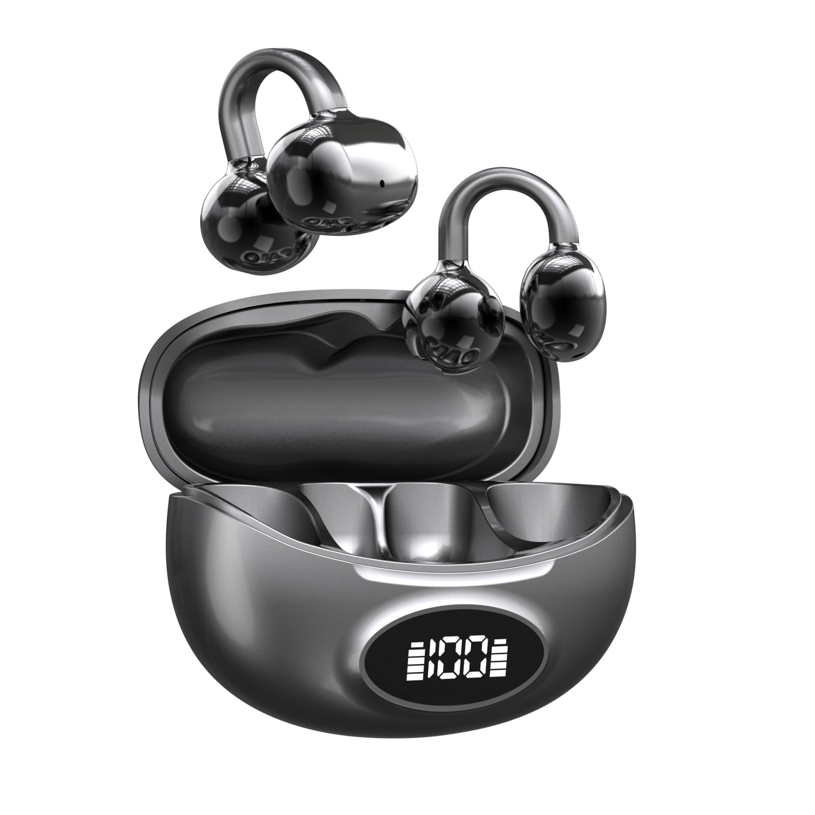 72H Wireless Bluetooth Ear Clip Headphones, Open-Ear Earbuds with Noise ...