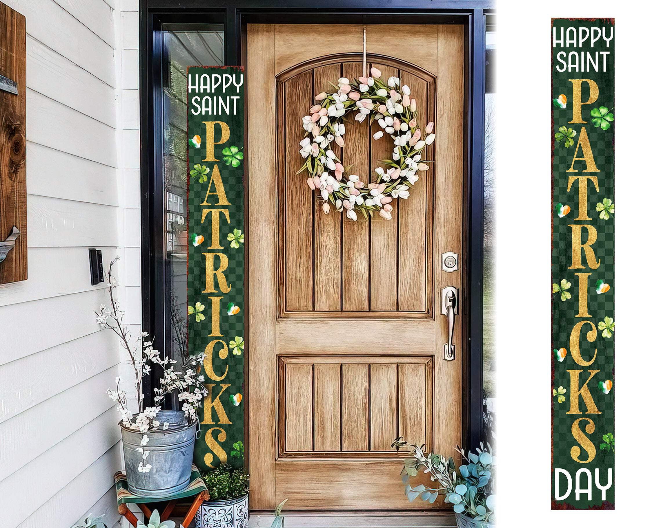 72IN Happy St.Patrick's Day Rustic Modern Farmhouse Entryway Welcome ...