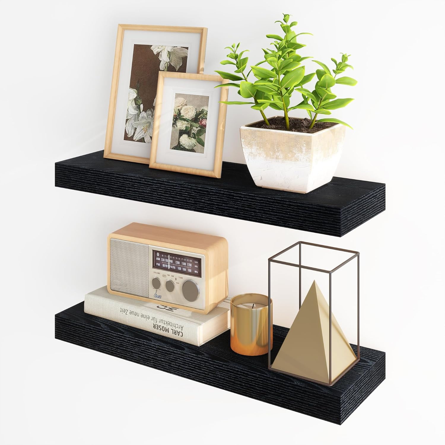 72Inch Floating Shelves Wall Mounted Rustic Wood Floating Shelf with ...