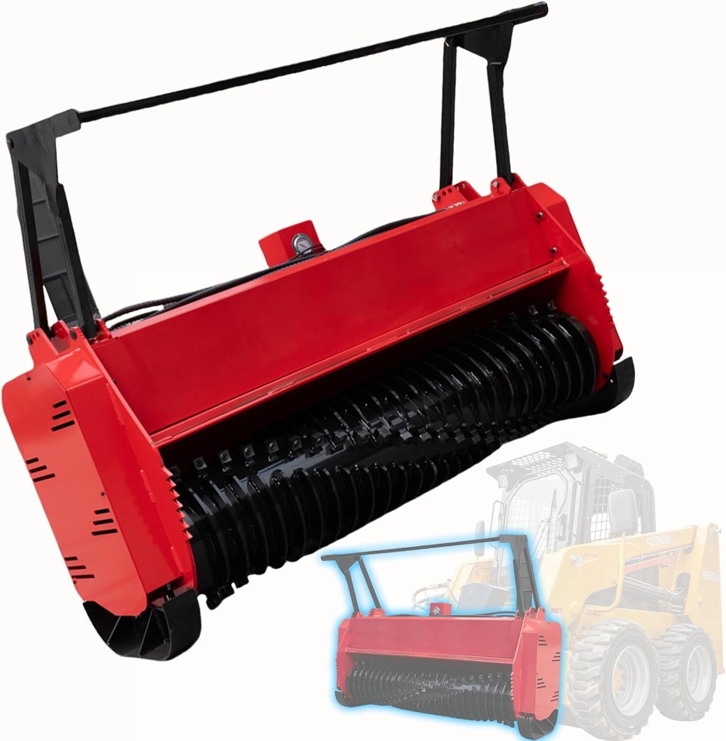 72Inch Forestry Mulcher Attachment Garden Mulcher for Bobcat Skid Steer ...