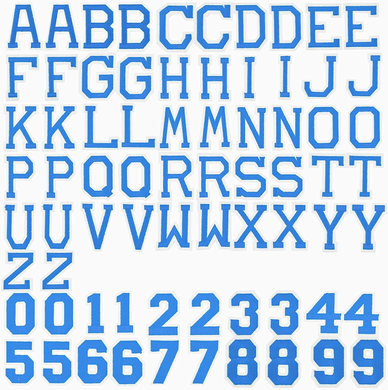 72PCS 2 Inch Number Patches, 0-9 and A-Z Letter Iron on Letter Patches ...