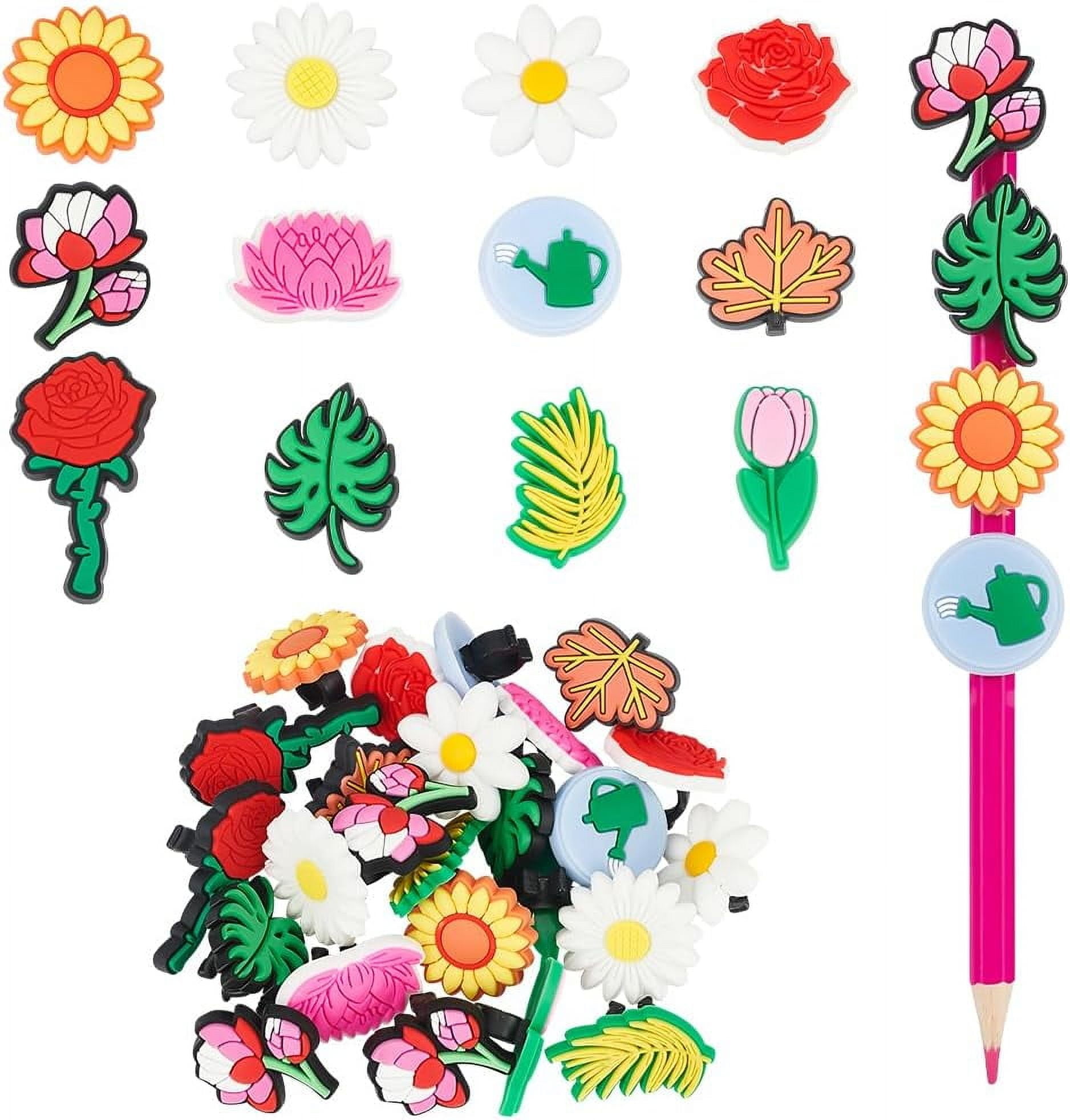 72Pcs 12 Style PVC Cartoon Style Straw Toppers Straw Charms Decorative ...