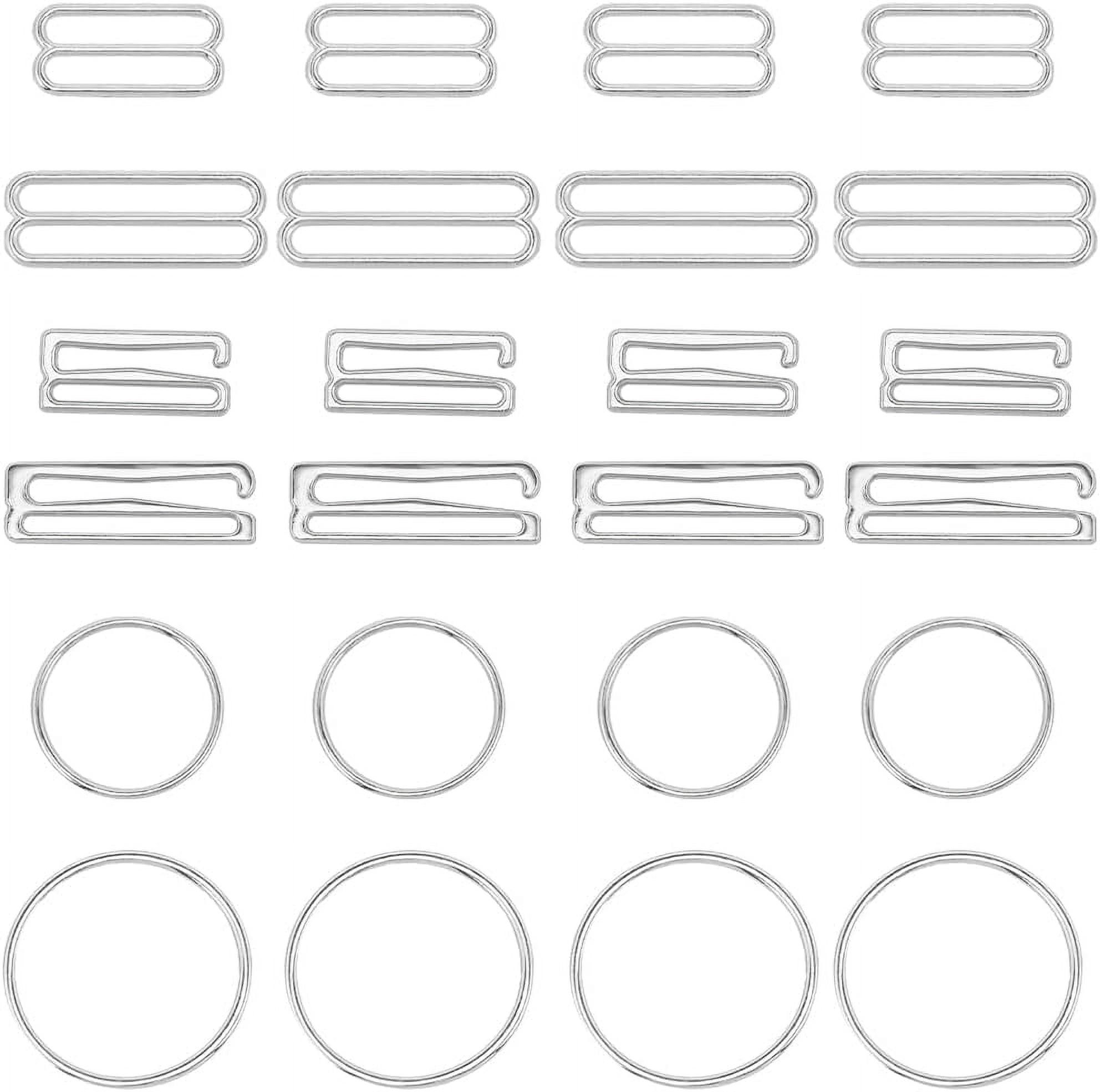 72Pcs 6 Styles Bra Strap Hooks Metal Alloy Swimsuit Tops Clips ...