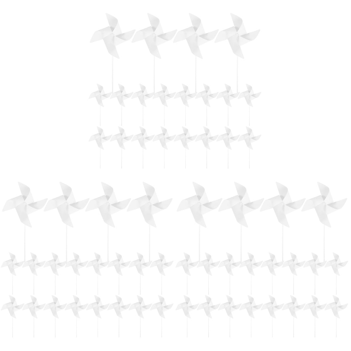 72Pcs DIY Plastic Pinwheels Color Your Own Blank Graffiti Pinwheels ...