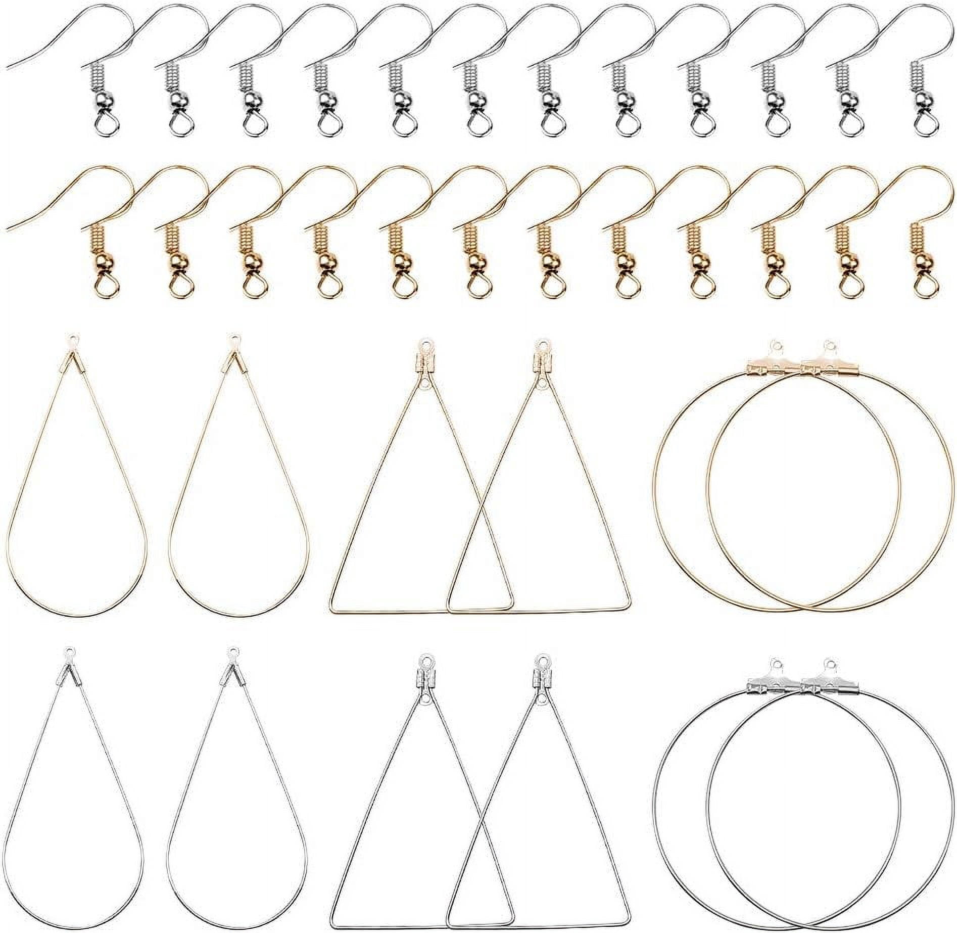 72Pcs Earrings Beading Hoop Set for Jewelry Making,Earring Finding ...