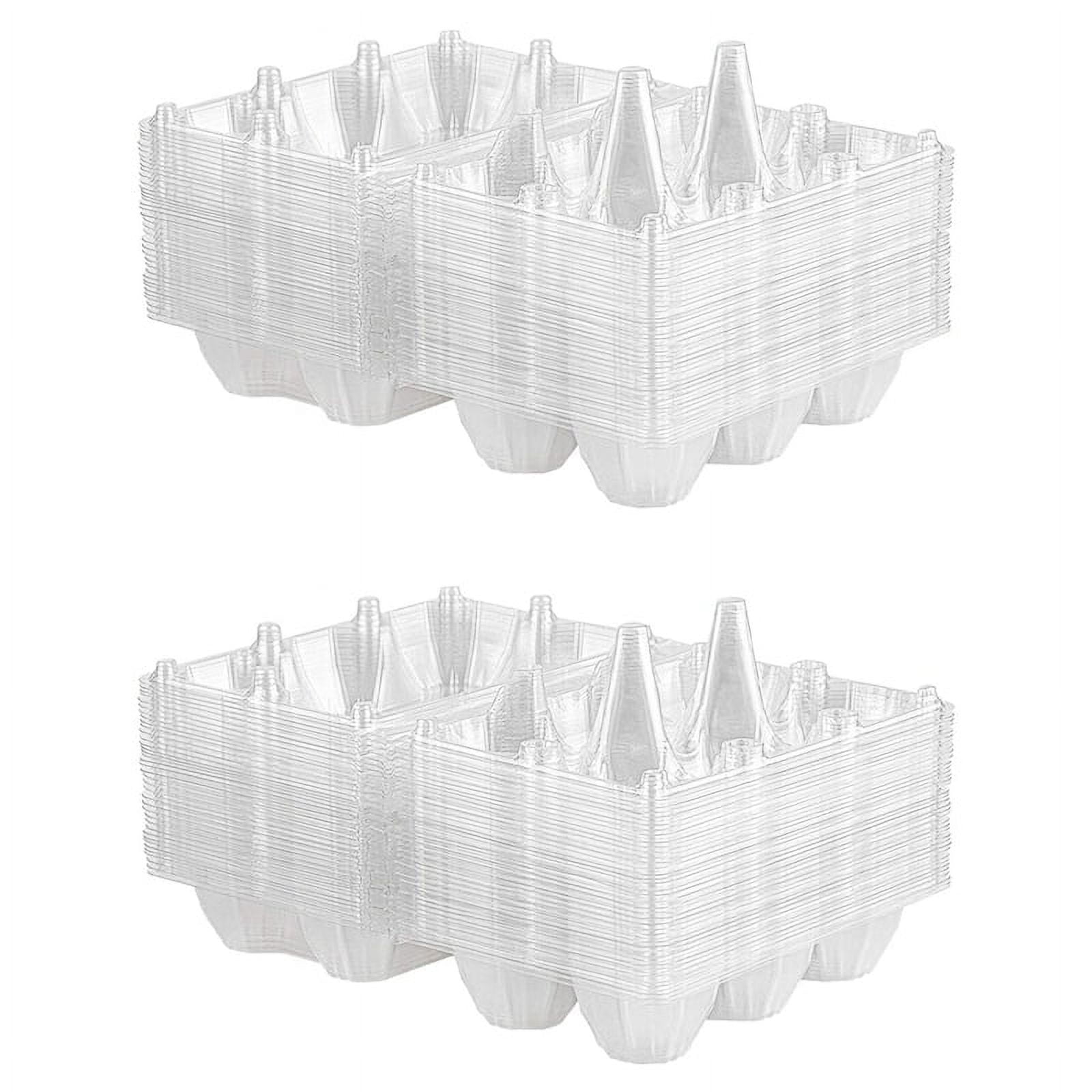 72Pcs Egg Cartons Clear Plastic Egg Holder Storage Container Egg Tray ...