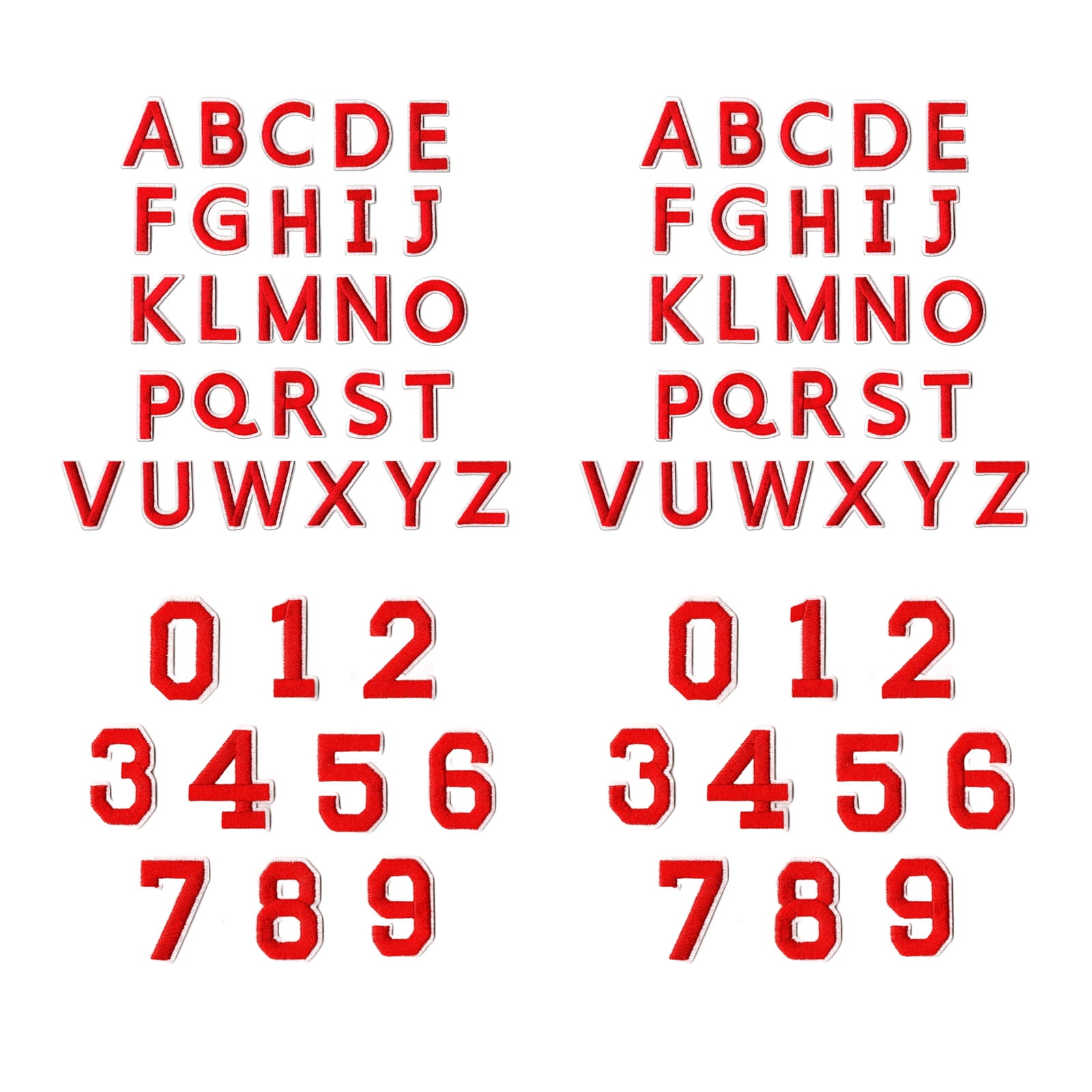 72Pcs Embroidered Iron-On Letters & Numbers, durables Applique Patches ...