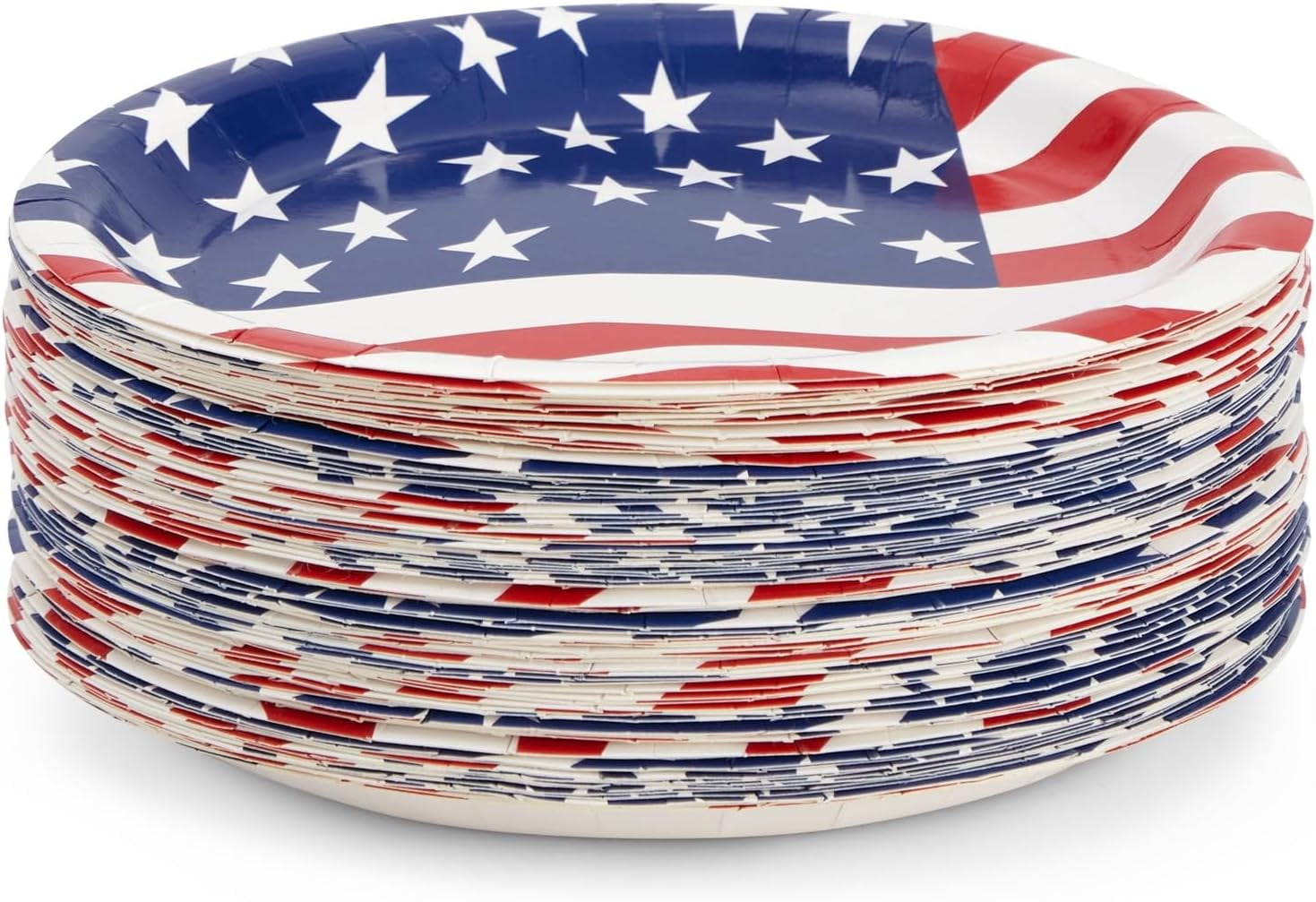 72Pcs Independence Day Paper Plates Bulk, Round Round Disposable Plates ...