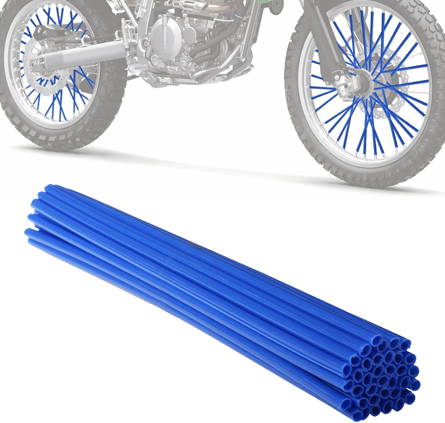 72Pcs Motorcycle Spoke Skins, 9.4" Spoke Covers Wheel Wraps Universal ...